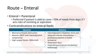 Nutrition in the critically ill patients | PPTX