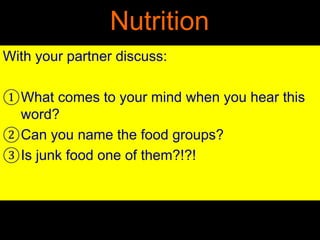 Hungry Planet Nutrition Info & Vocabulary | PPTX