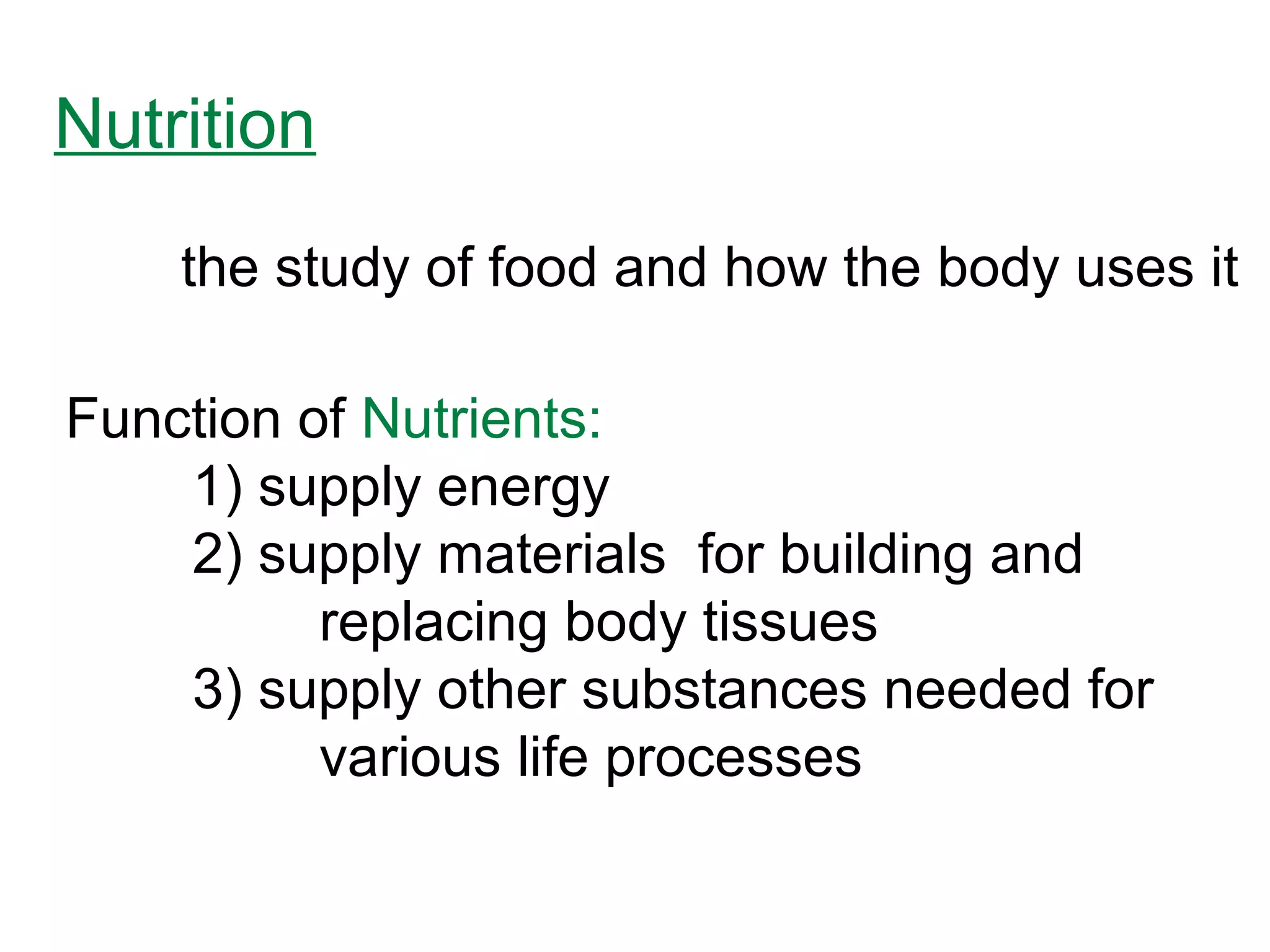 Nutrition intro | PPT