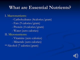 Nutrition intro cals and carbs ii (3) | PPTX