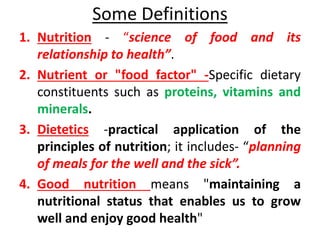 Nutrition Introduction for MBBS Students | PPTX
