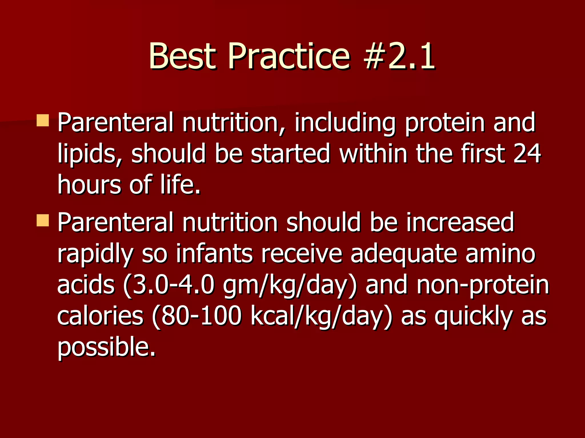 Nutrition in vlbw infants | PPT