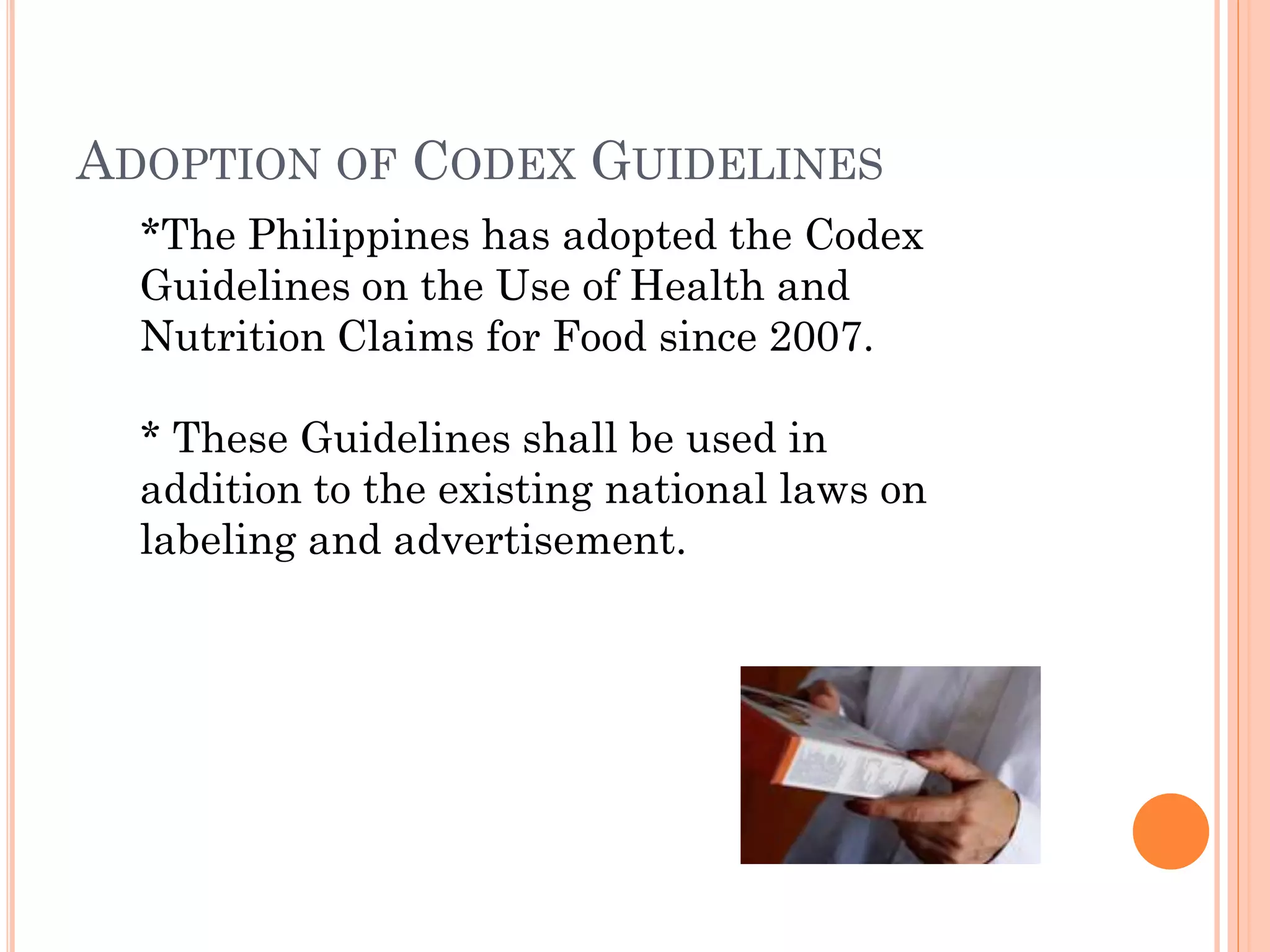 Nutrition Labeling & Claims Philippines 2012 | PDF