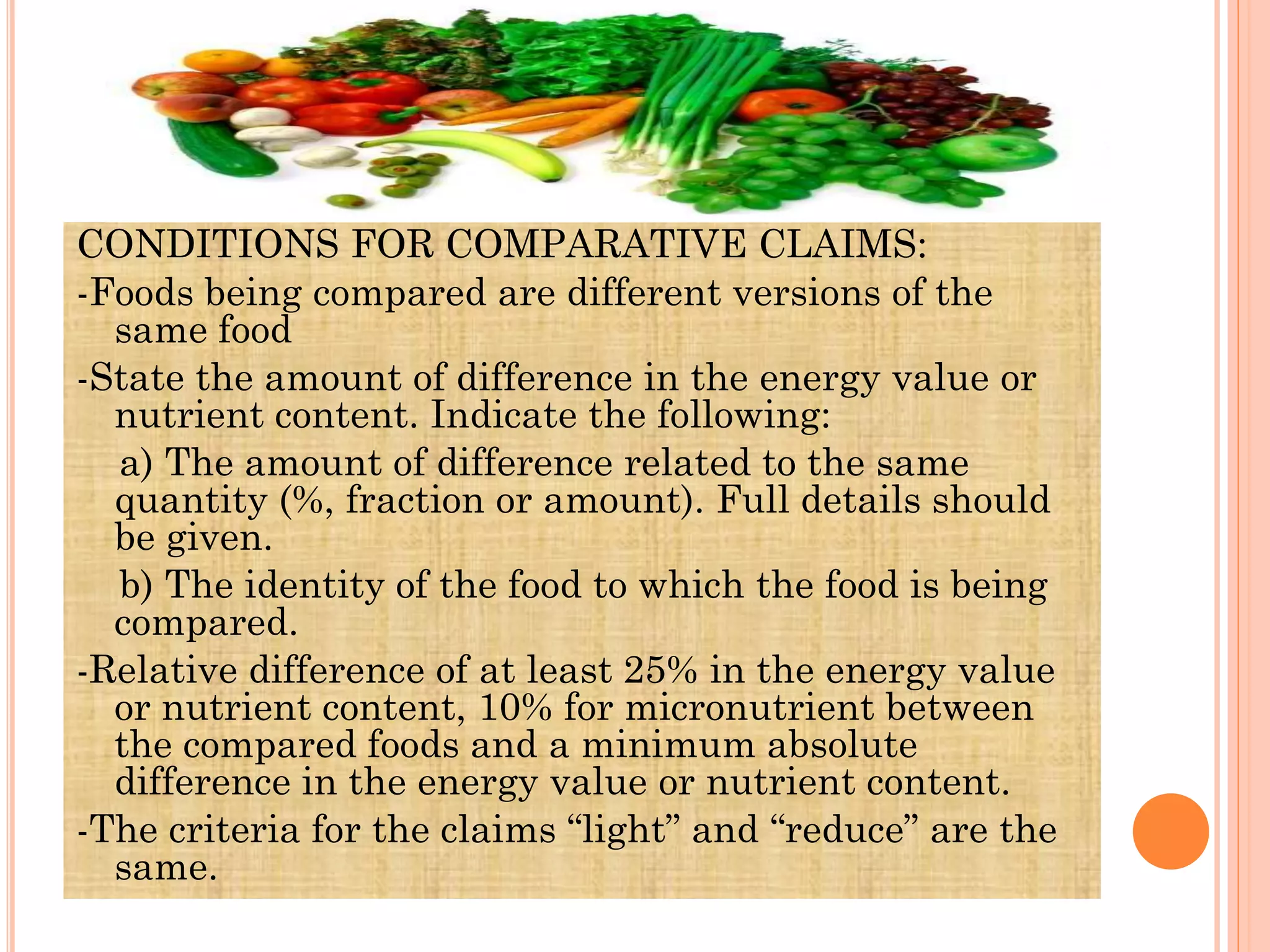 Nutrition Labeling & Claims Philippines 2012 | PDF