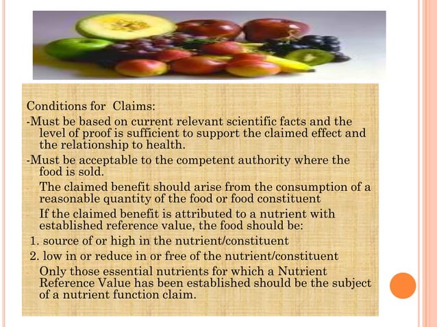 Nutrition Labeling & Claims Philippines 2012 | PDF