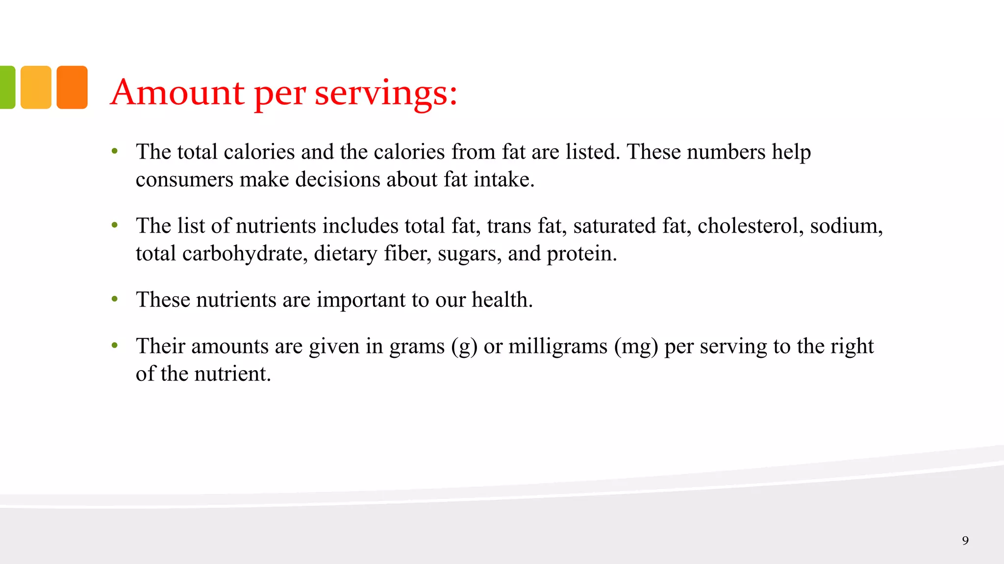 Nutrition labelling | PPTX