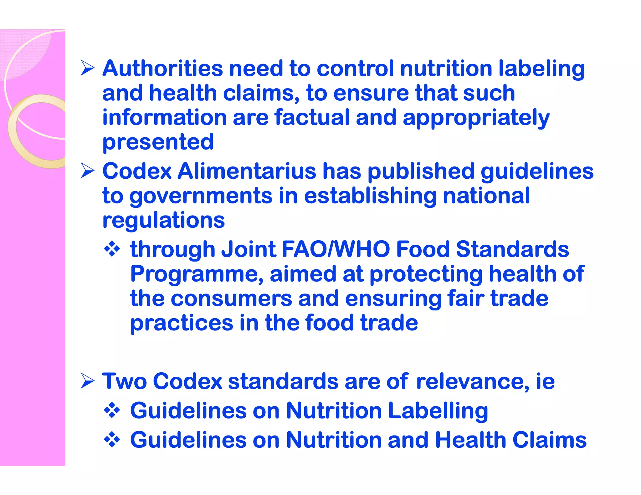 Nutrition Labelling & Health Claims in Asia | PDF