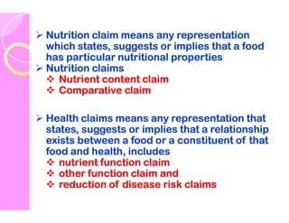 Nutrition Labelling & Health Claims in Asia | PDF