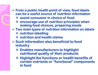 Nutrition Labelling & Health Claims in Asia | PDF