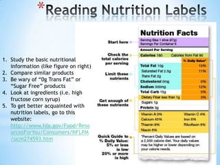 Nutrition labels | PPTX