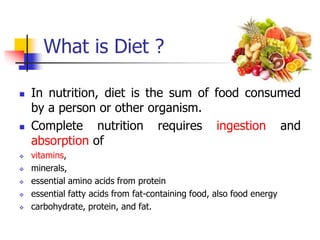Introduction to Nutrition | PPT | Infectious Diseases | Diseases and ...