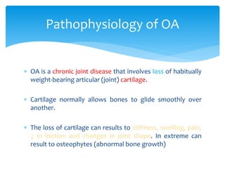 Nutrition management for osteoarthritis (oa) | PPTX