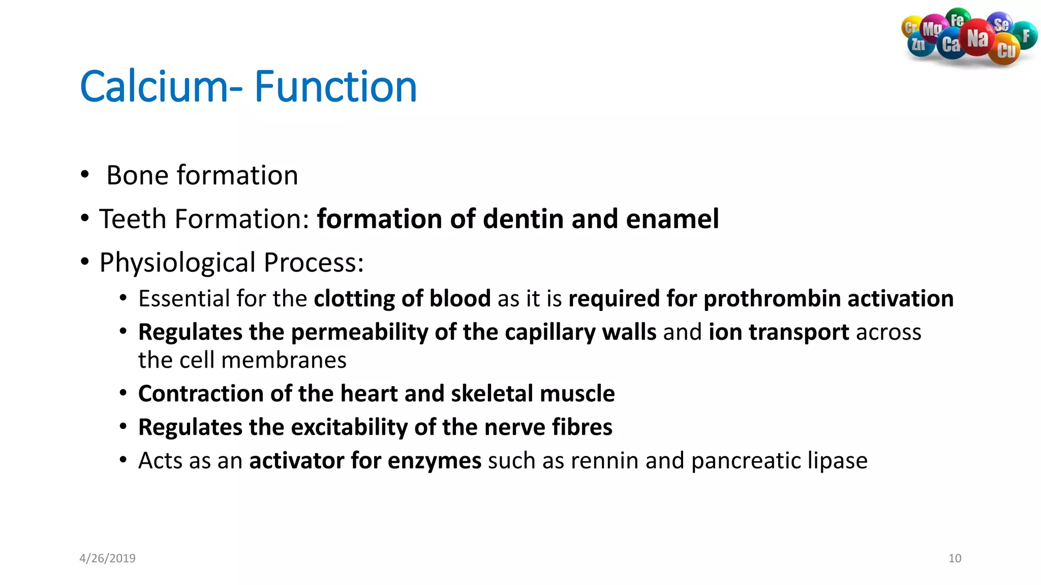 Nutrition - minerals | PPTX