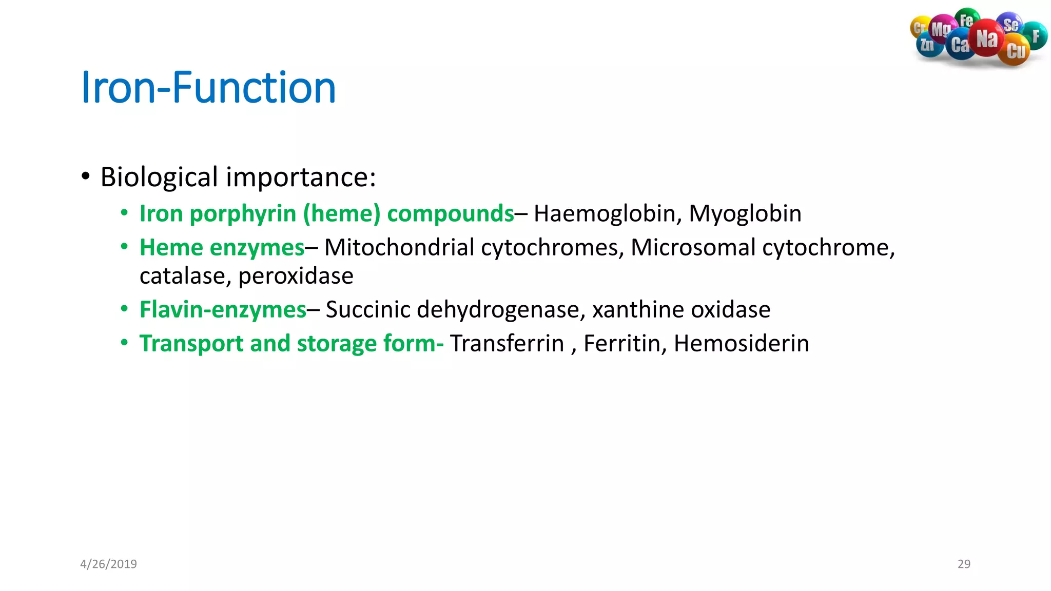 Nutrition - minerals | PPTX