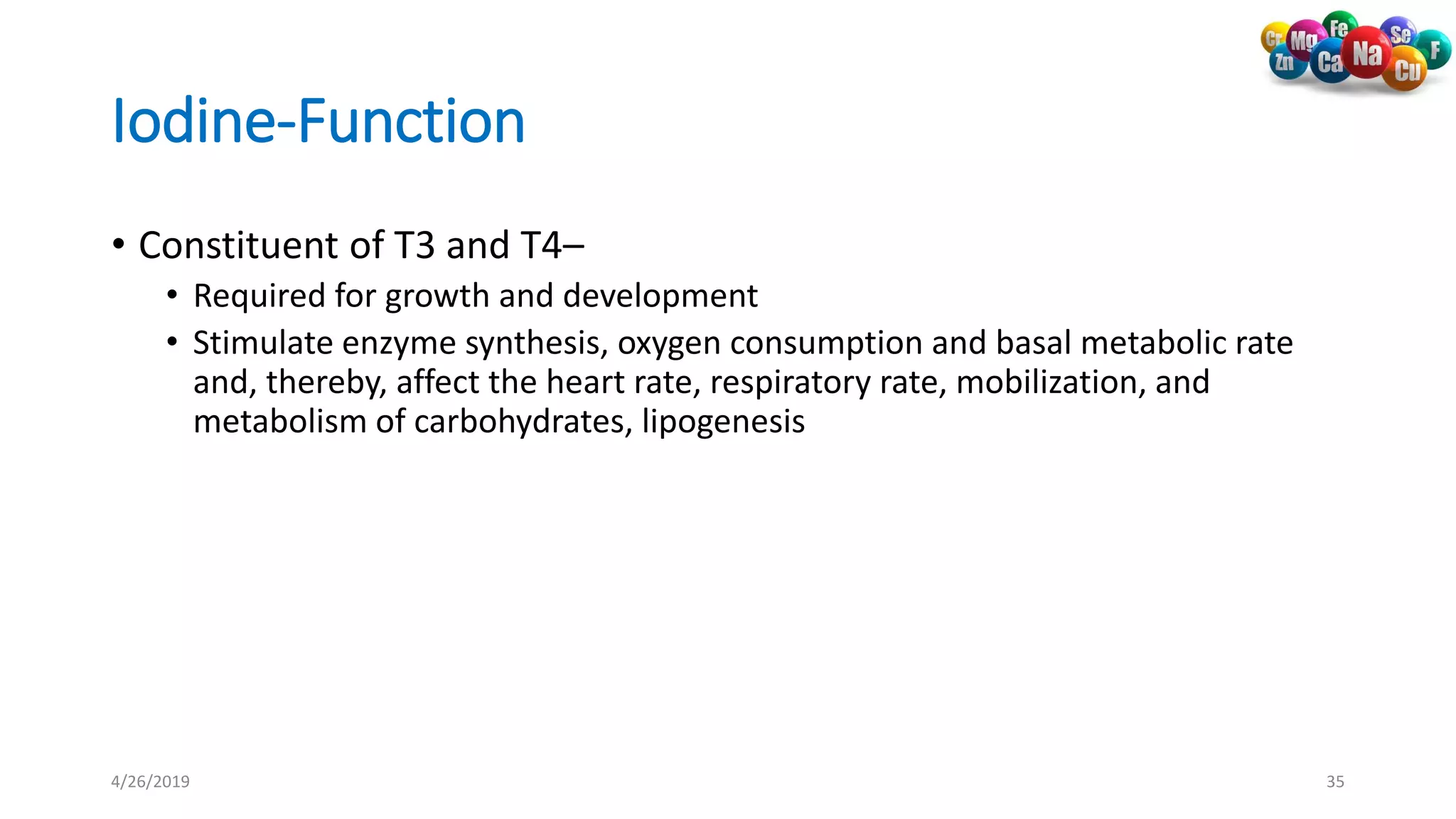 Nutrition - minerals | PPTX