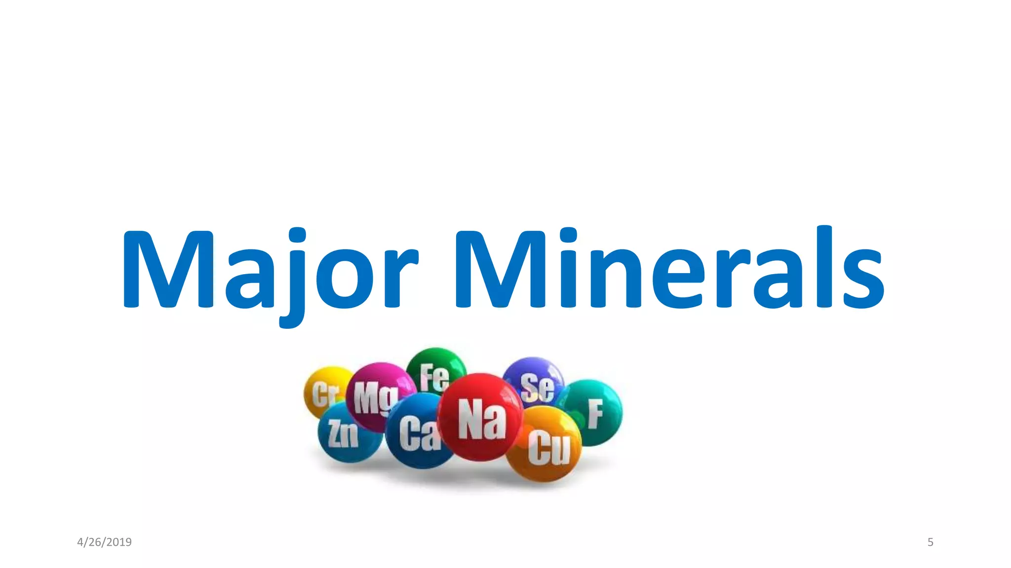 Nutrition - minerals | PPTX