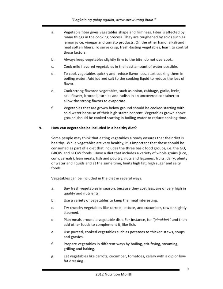 Nutrition month emcee script - bdaworthy