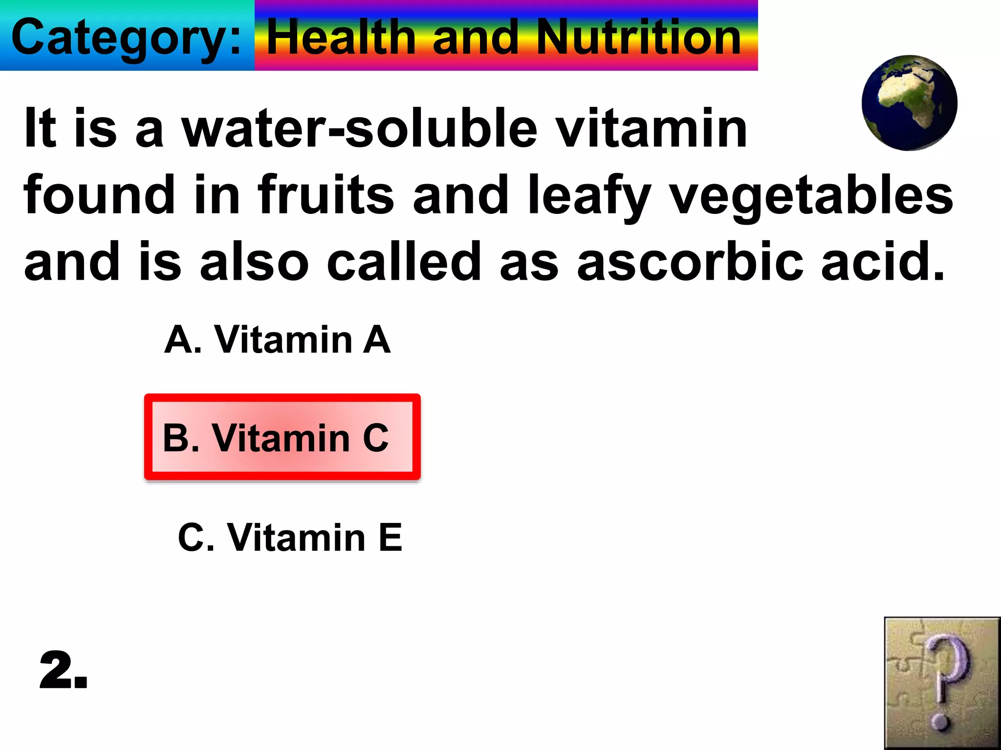 Nutrition month quiz ball 2016 | PPSX