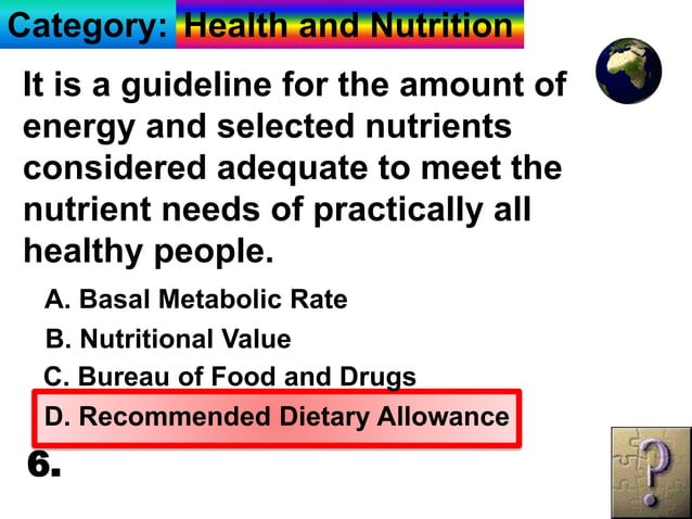 Nutrition month quiz ball 2016 | PPSX