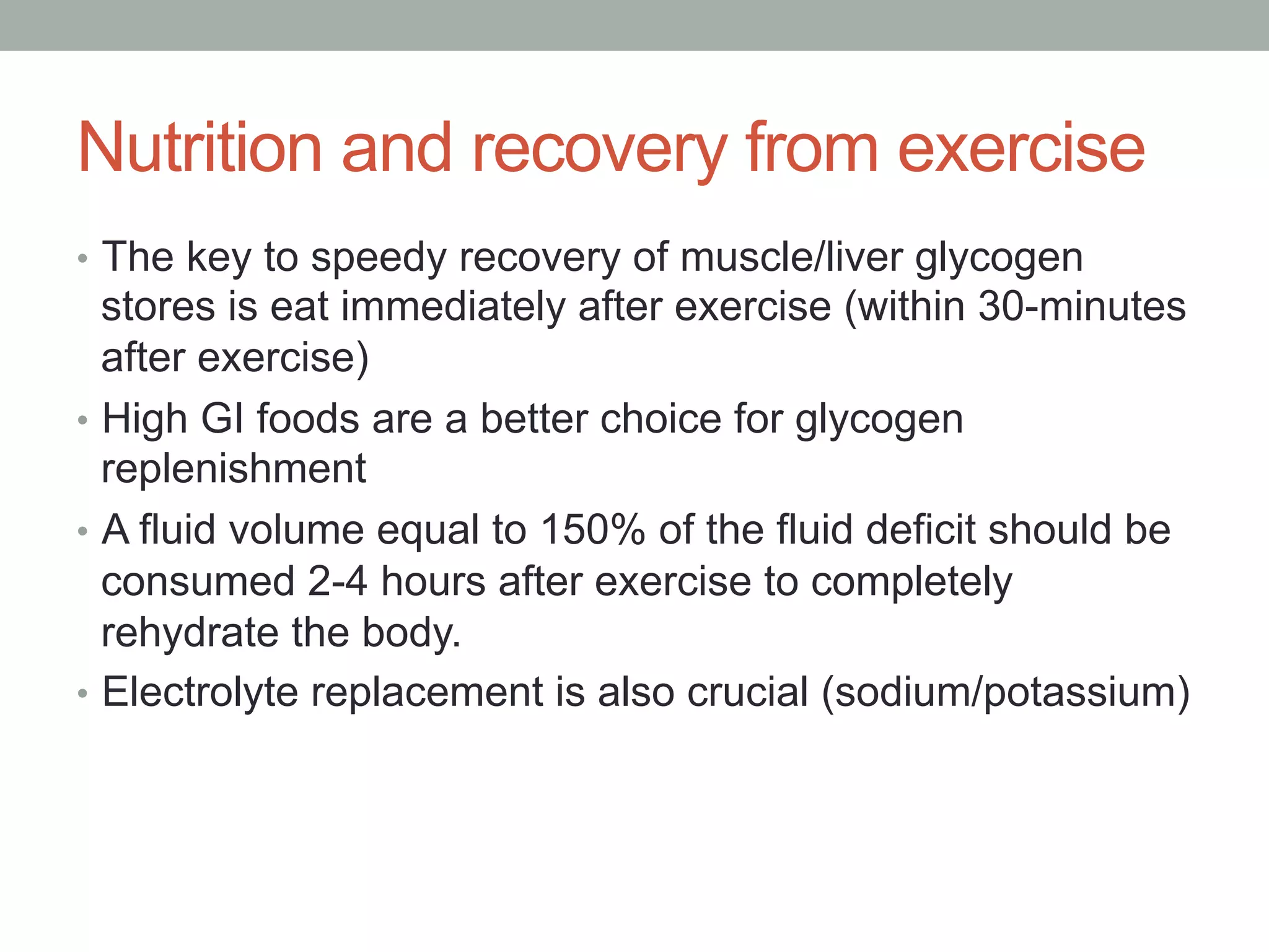 Nutrition of competition and recovery | PDF
