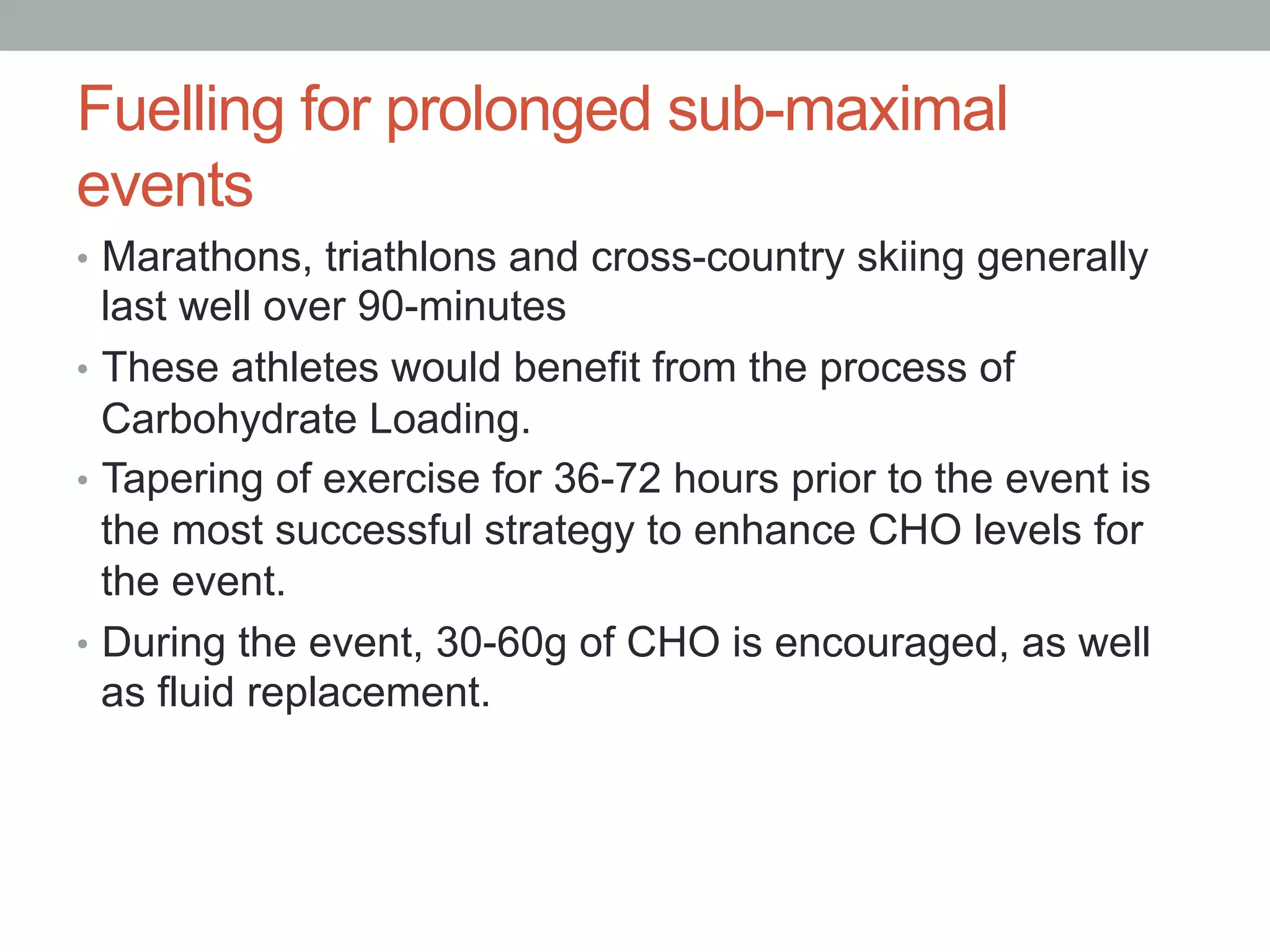 Nutrition of competition and recovery | PDF