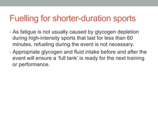 Nutrition of competition and recovery | PDF