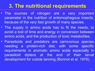 Nutrition of entomophagous insect and their host | PPT