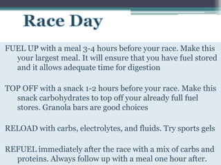 Nutrition Plan for Runners | PPTX | Healthy Cooking and Eating | Food ...