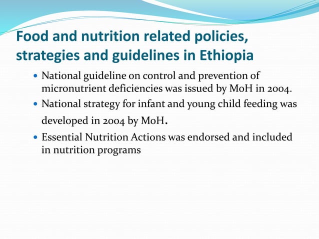 Nutrition POLICIES AND PROGRAM - ETHIOPIAN CONTEXT.pptx | Parenting Babies and Toddlers | Parenting