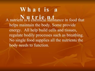 Nutrition Powerpoint | PPT | Chemistry | Science