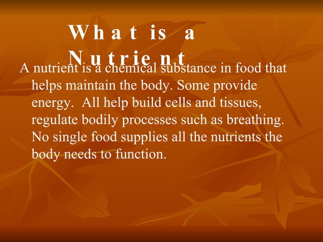 Nutrition Powerpoint | PPT