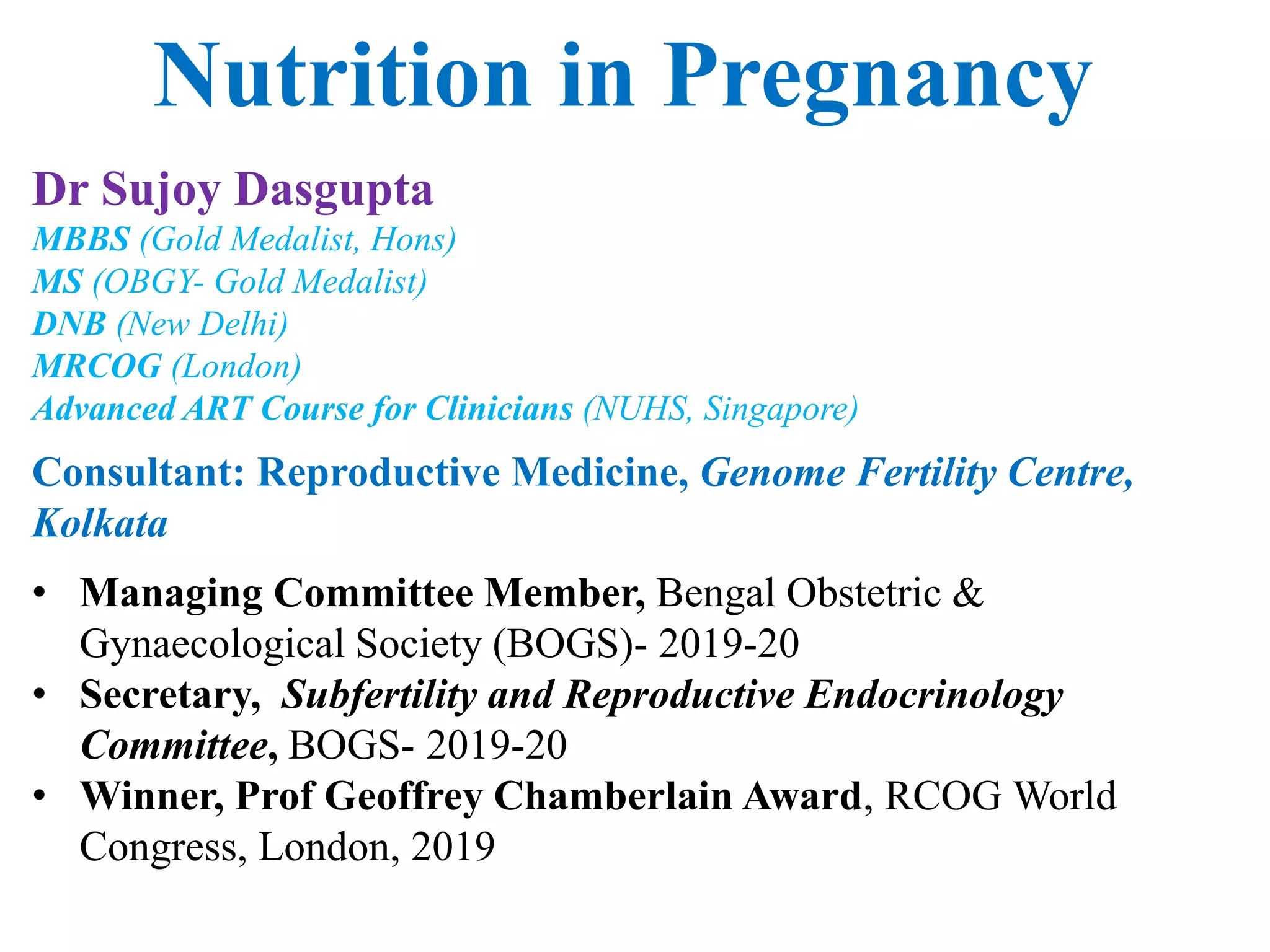 Nutrition in pregnancy | PPT