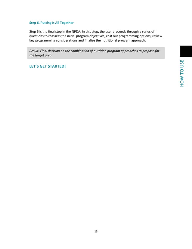 Nutrition program design and planning | PDF