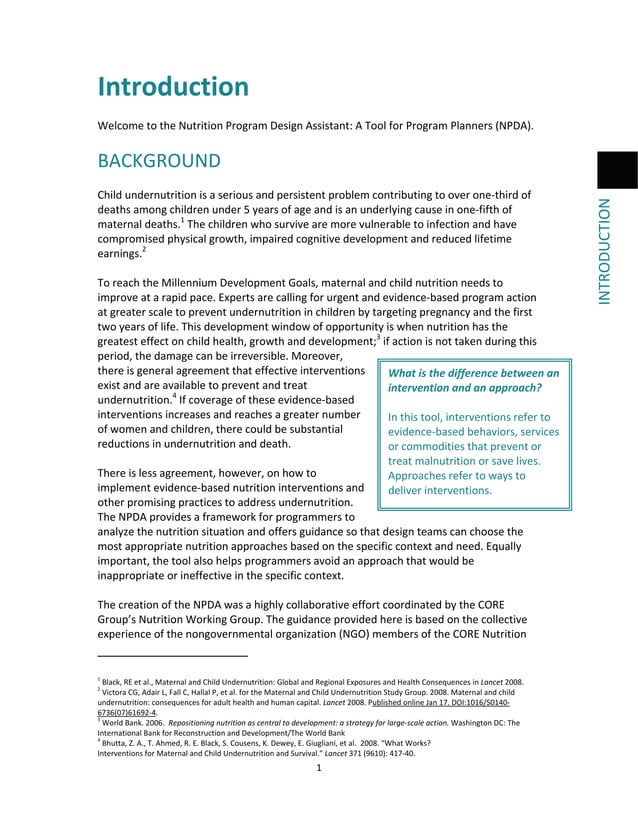 Nutrition program design and planning | PDF