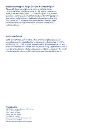 Nutrition program design and planning | PDF