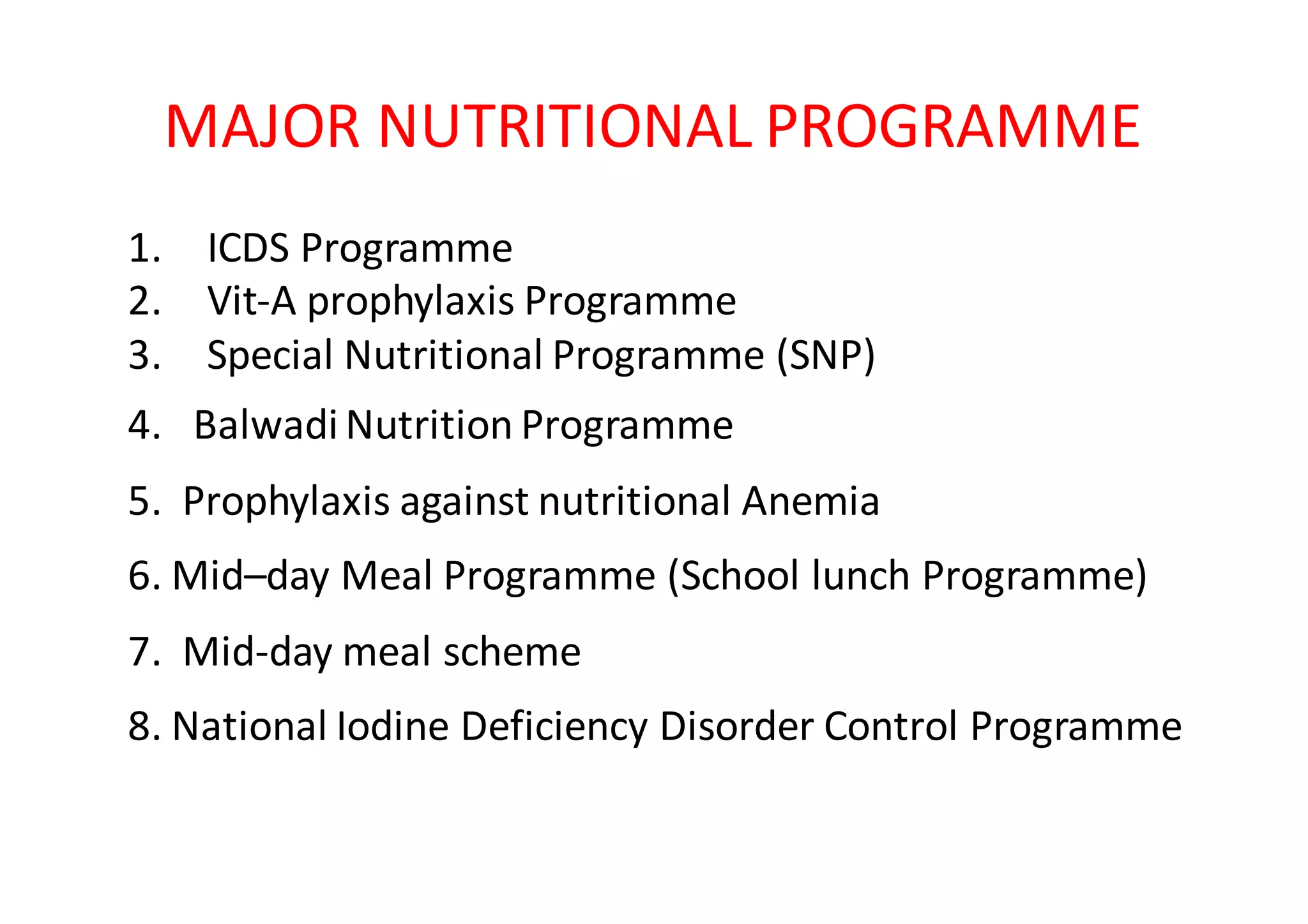 Nutrition programmes in india | PDF