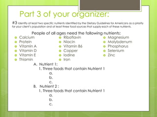 Nutrition project how to | PPTX