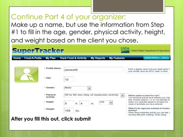Nutrition project how to
