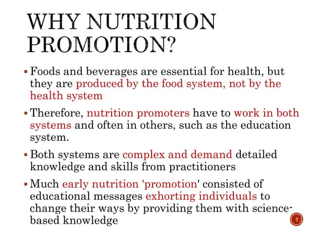 Nutrition promotion | PPTX