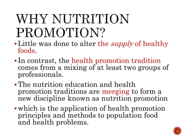 Nutrition promotion | PPTX