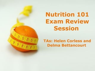 Nutrition review exam1 | PPT