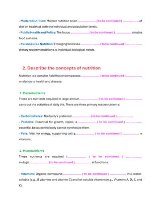 RGUHS BSc Nursing Nutrition Notes, All types of question answers are ...