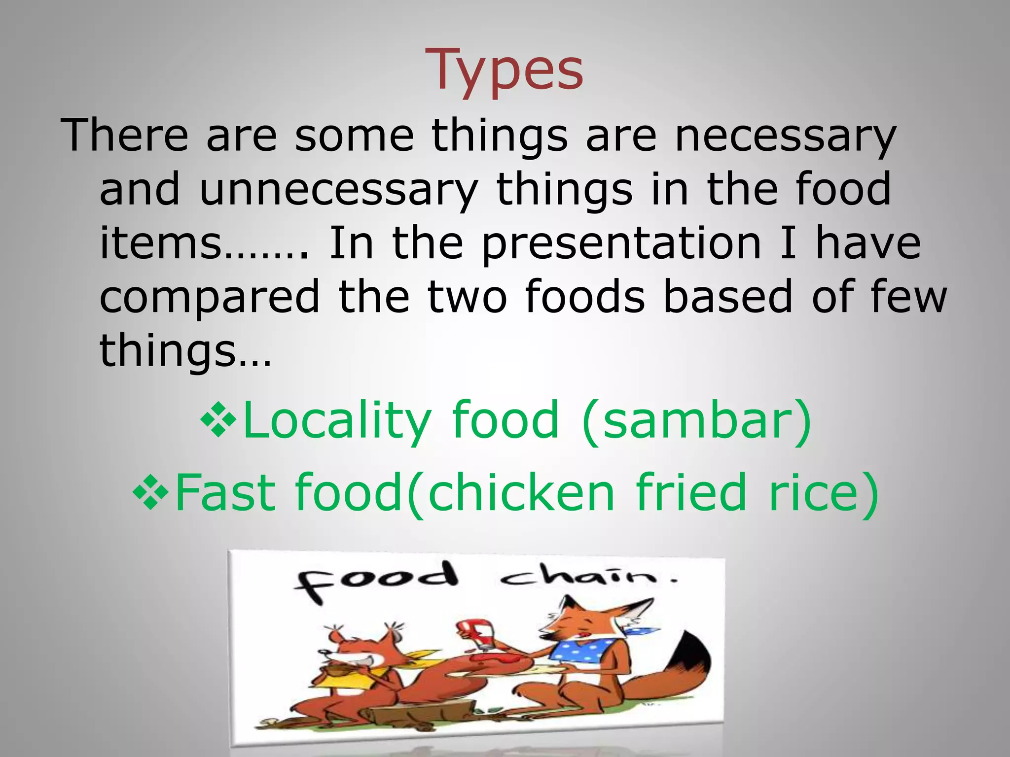 Essential and non essential things in food items. | PPTX | Healthy ...