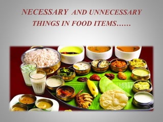 Essential and non essential things in food items. | PPTX | Healthy ...