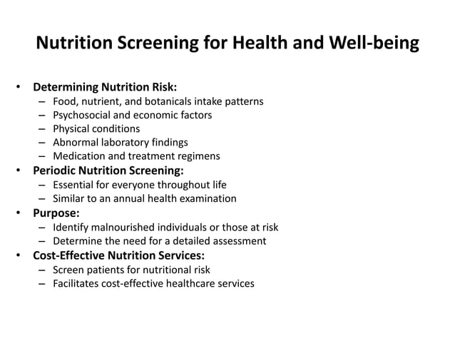 Nutrition Screening Lec 4th Sem.pptx