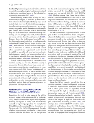 Nutrition security is an integral component of food security | PDF