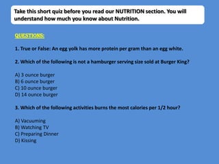 Nutrition Self Evaluation | PPTX