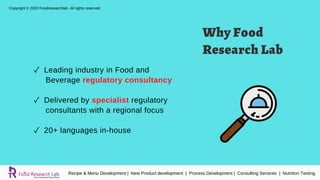 Nutrition sensory evaluation , label assessment foodresearchlab | PDF
