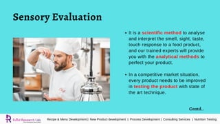 Nutrition sensory evaluation , label assessment foodresearchlab | PPT