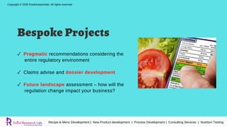 Nutrition sensory evaluation , label assessment foodresearchlab | PPT